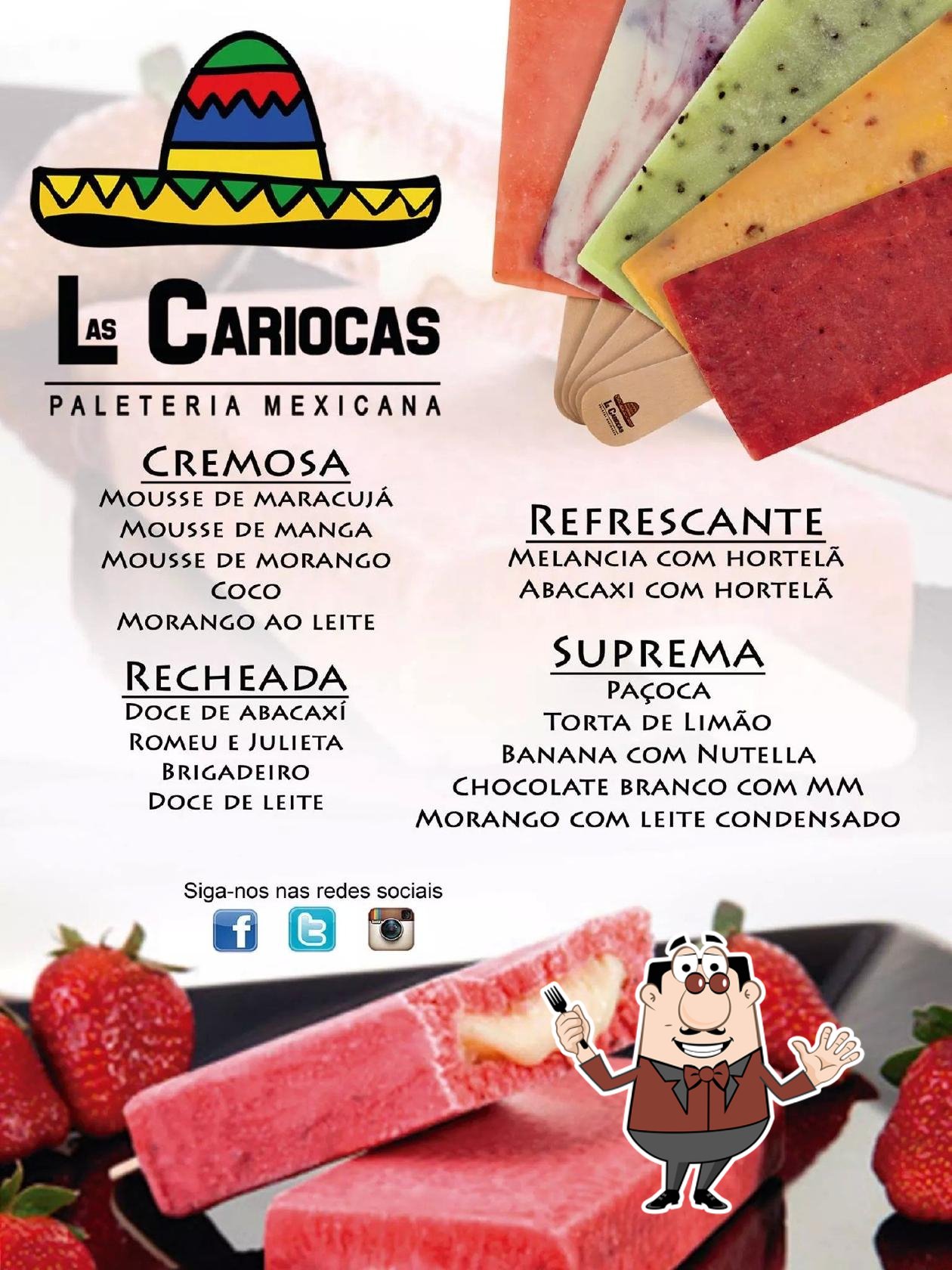 Las Cariocas - Paleteria Mexicana, Rio de Janeiro - Menú del ...