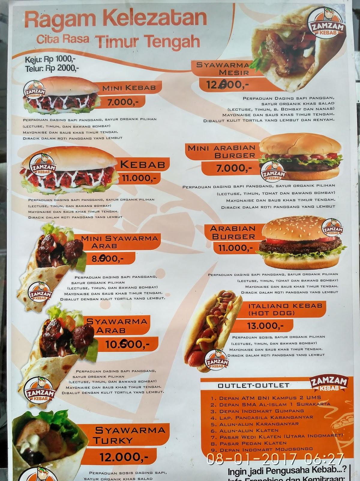 ZamZam Kebab Alun Alun Klaten Edisi CFD cafeteria, Klaten - Restaurant ...