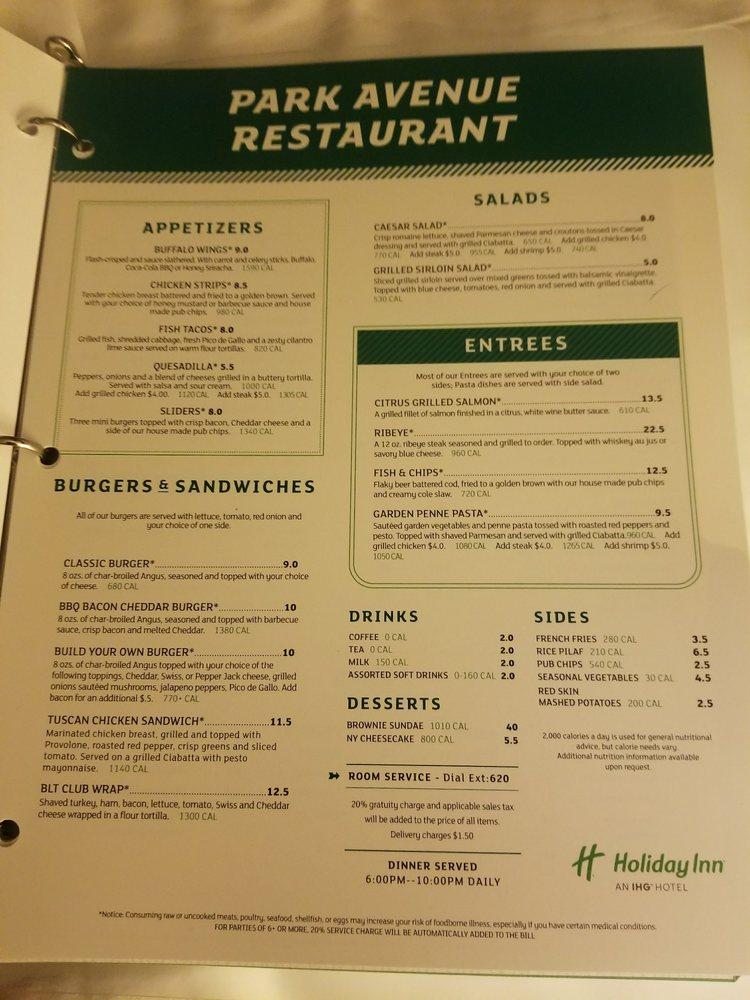 Park Avenue Grill. in Norton - Restaurant menu and reviews