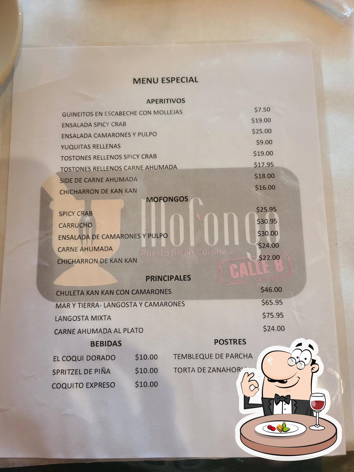 Mofongo Restaurant Calle 8, Miami - Restaurant menu, prices and reviews