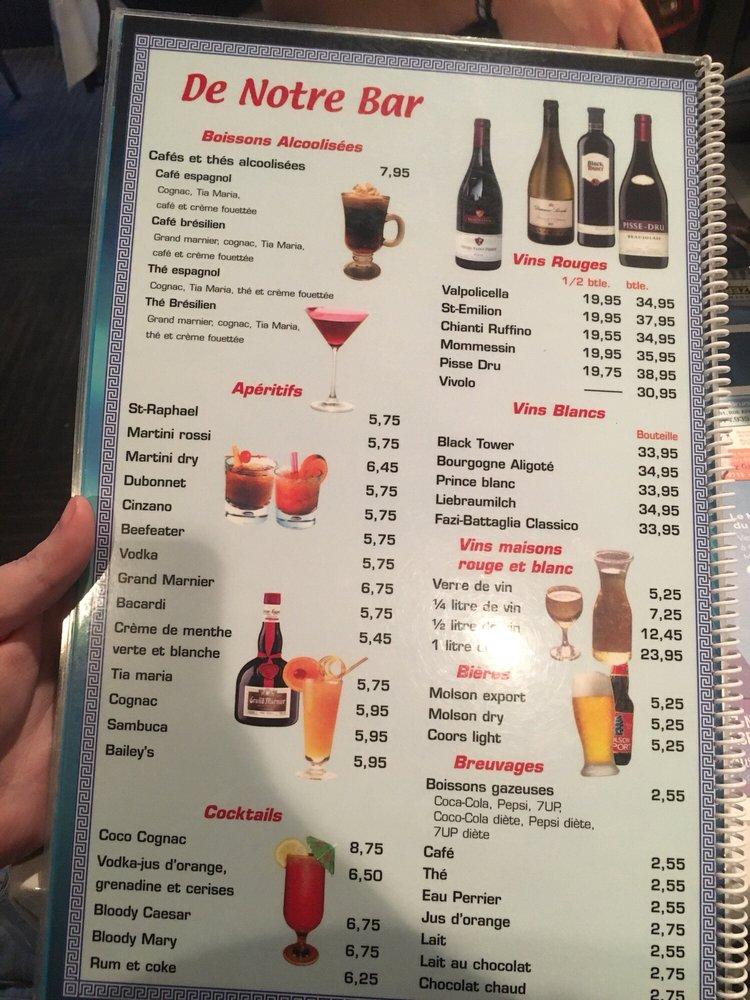 Restaurant Jimmy, Montréal - Menu du restaurant et commentaires