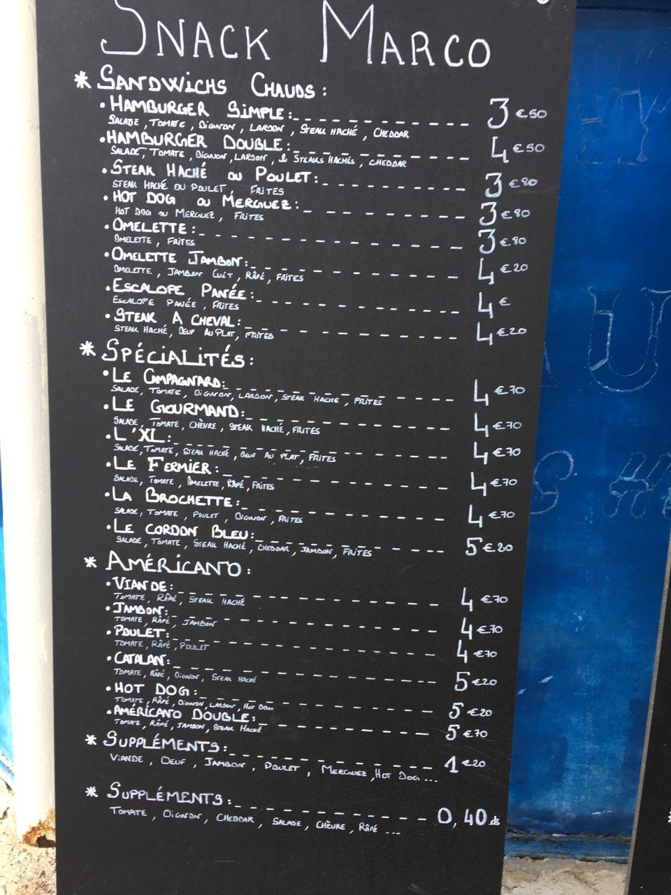 SNACK Chez Marco restaurant, Marseille - Restaurant reviews