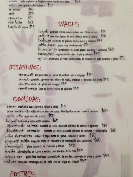 Saisho, Ciudad Juarez - Menú del restaurante, precios y reseñas