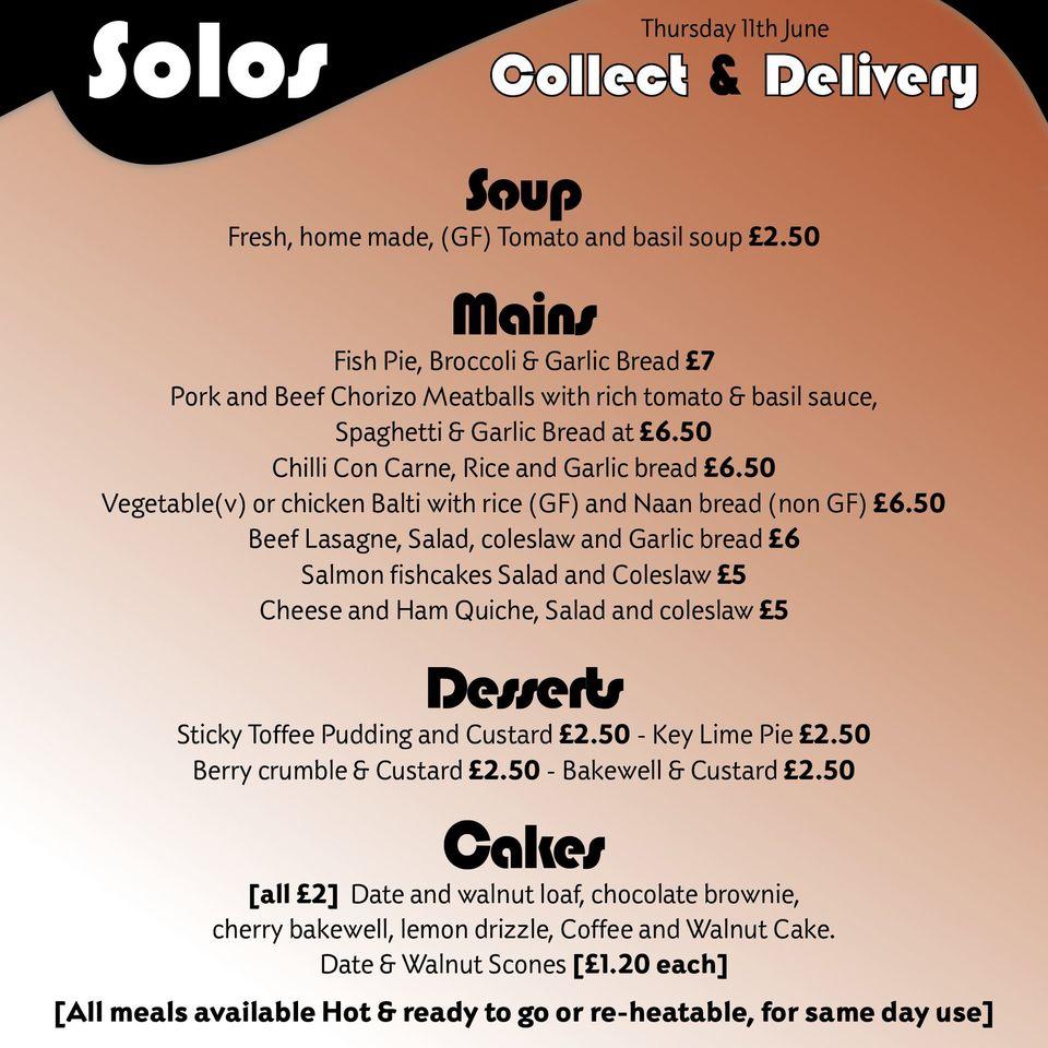 Solos music cafe willerby menu - Restaurant Guru