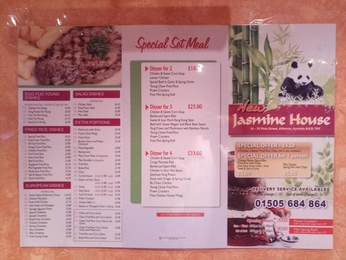 Jasmine house kilbirnie restaurant menu - Restaurant Guru