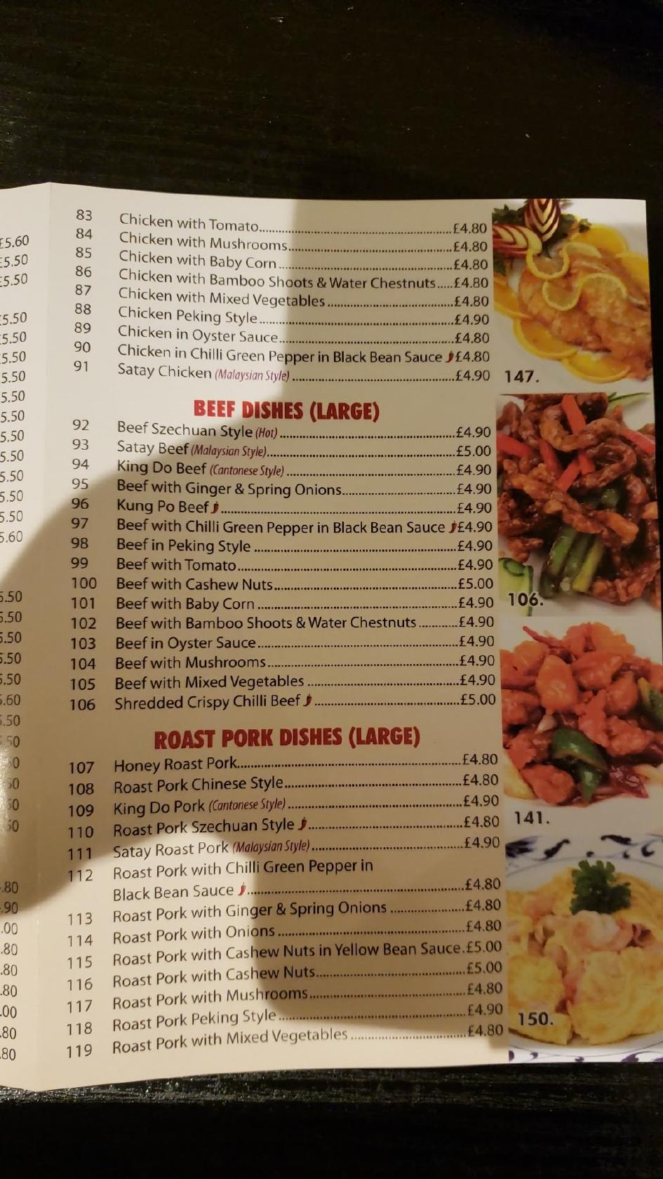 Menu for golden palace wycombe and restaurant review - Restaurant Guru