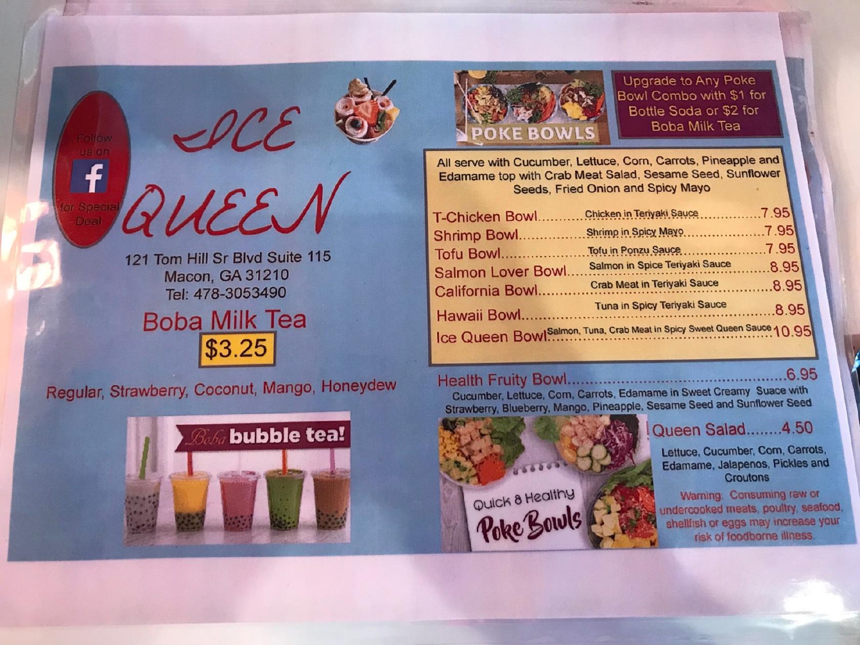 Ice queen menu macon and restaurant review - Restaurant Guru