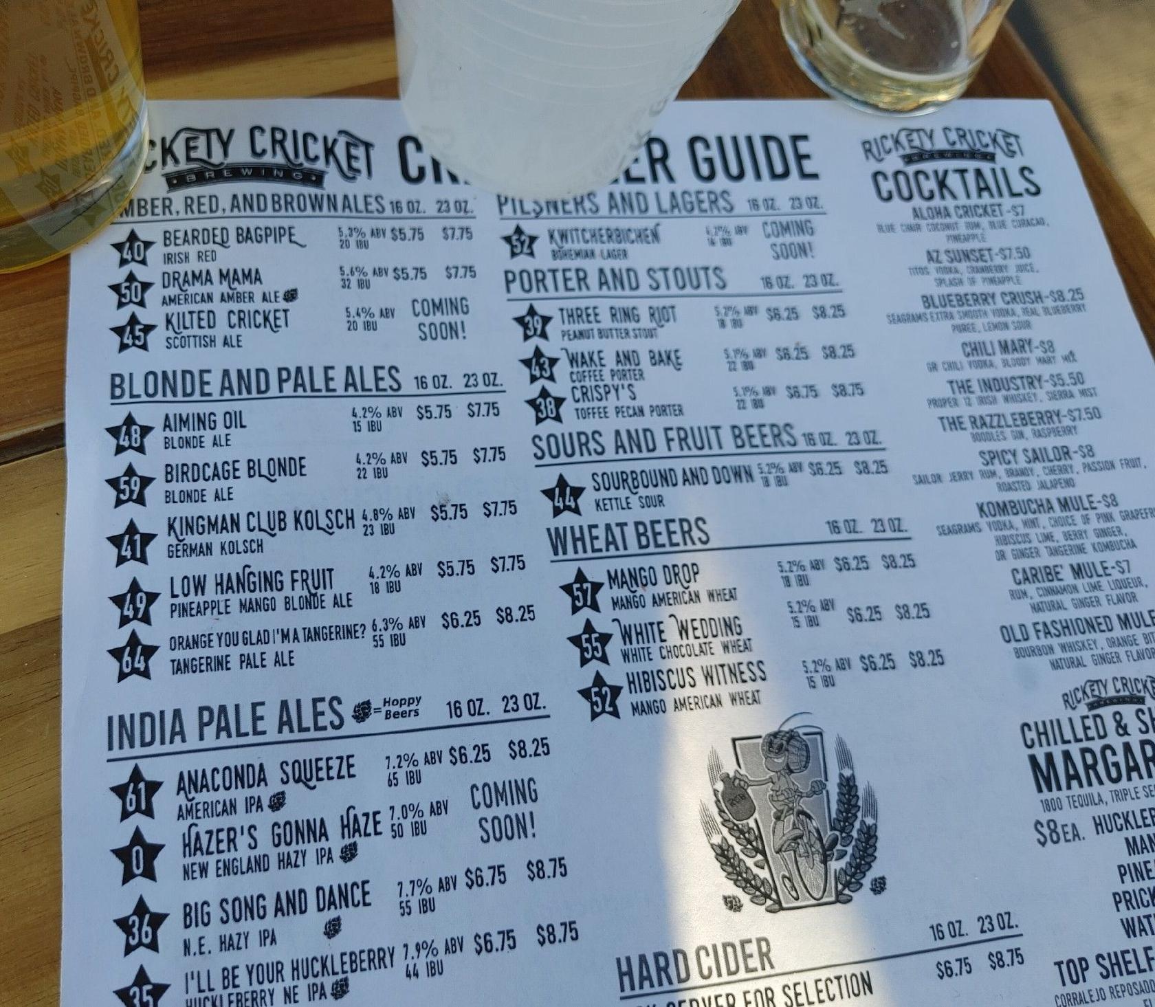 Rickety cricket food restaurant menu - Restaurant Guru