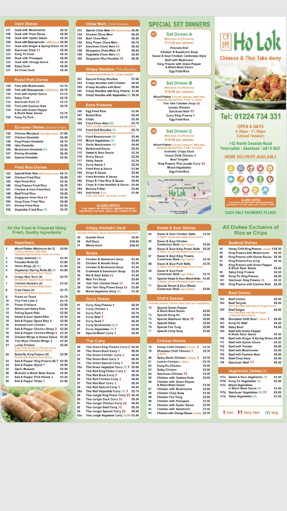 Take away menu ho lok peterculter and restaurant review - Restaurant Guru