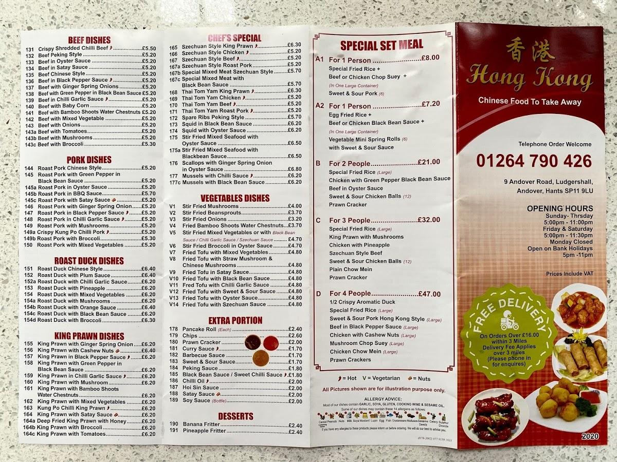 Hong kong ludgershall restaurant menu - Restaurant Guru