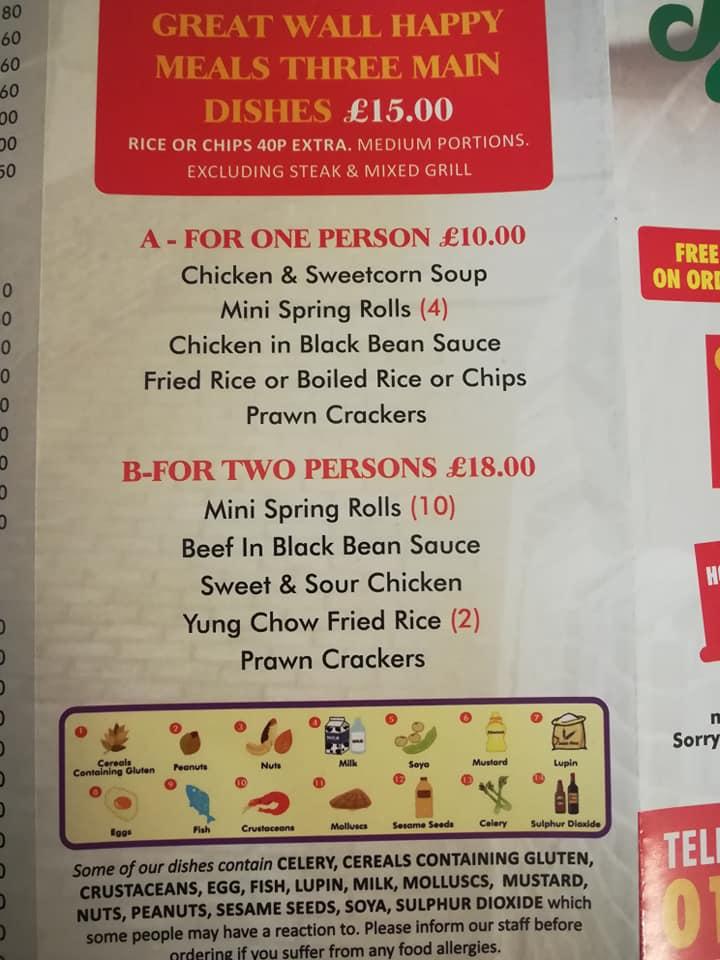 Great wall ashington restaurant menu - Restaurant Guru