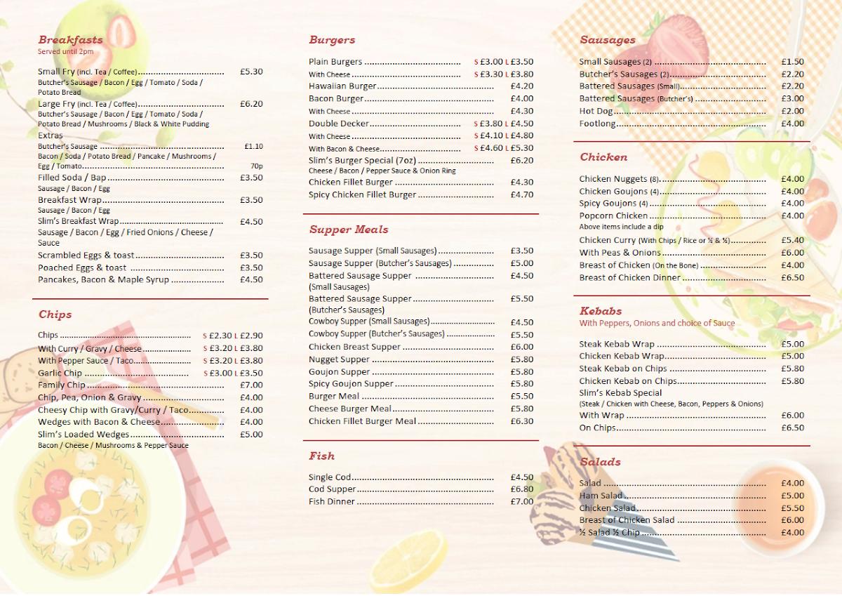 Slims cafe Draperstown menu and review - Restaurant Guru