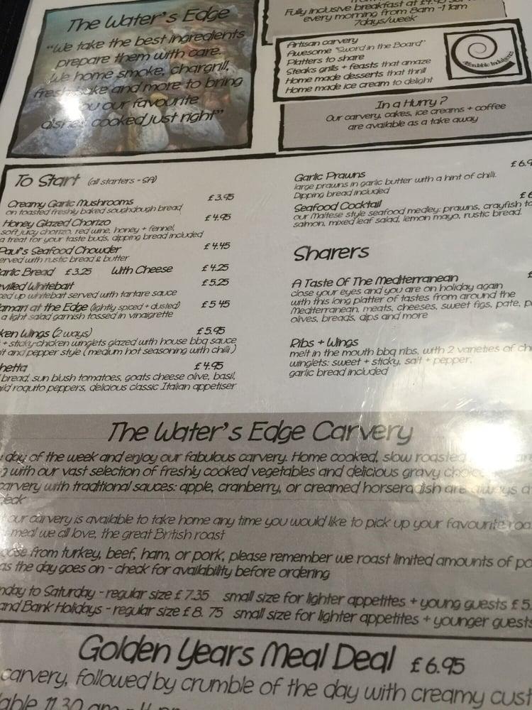Menu waters edge st annes and restaurant review - Restaurant Guru