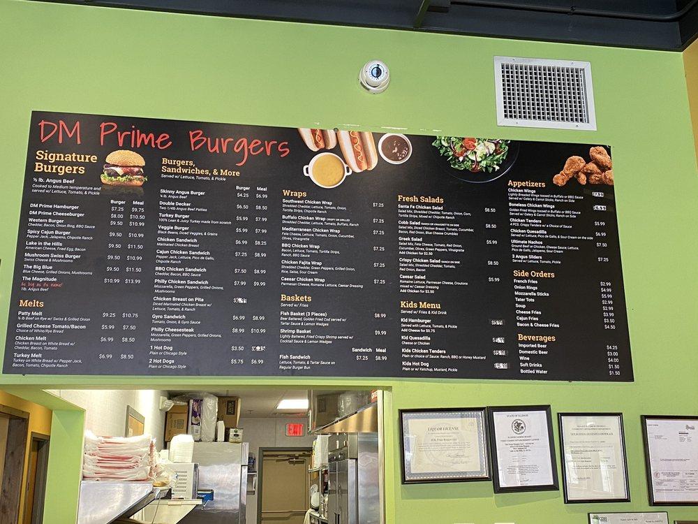 Dm prime burgers restaurant menu - Restaurant Guru