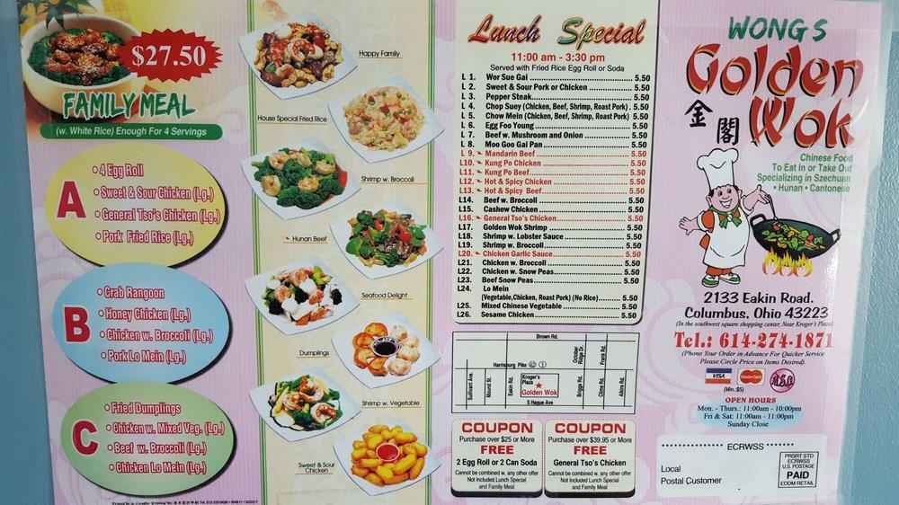 Wong's golden wok restaurant menu - Restaurant Guru