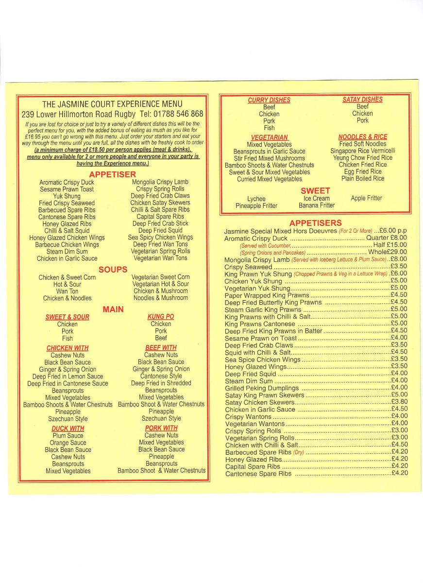Photos of jasmine court rugby restaurant menu and review - Restaurant Guru