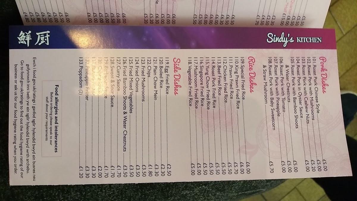 Sindy's Kitchen in Neath - Fast food menu and reviews