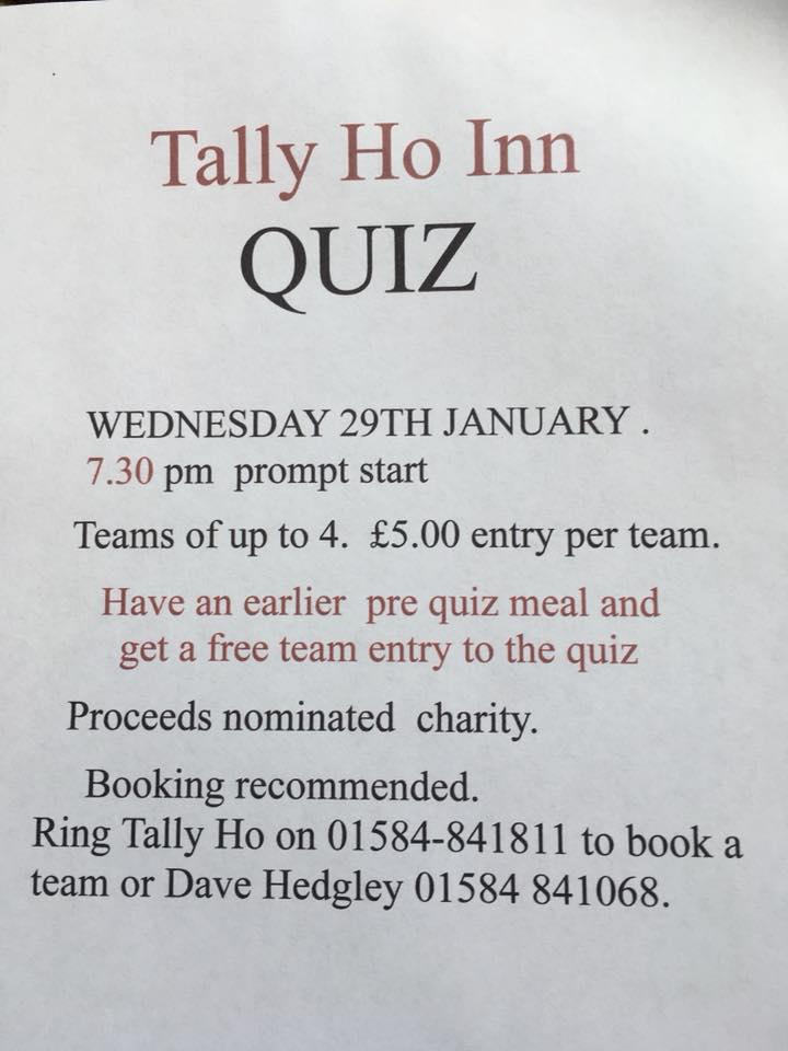 The Tally Ho Inn, Bouldon in England - Restaurant menu and reviews