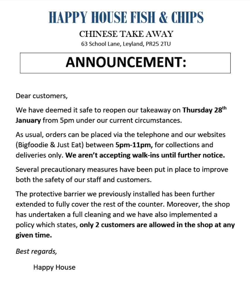 Happy House in Leyland - Restaurant reviews