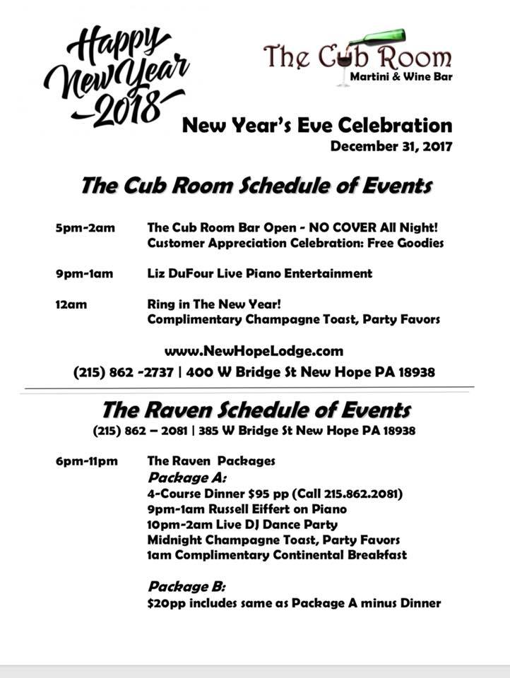 The Cub Room, New Hope - Restaurant menu, prices and reviews