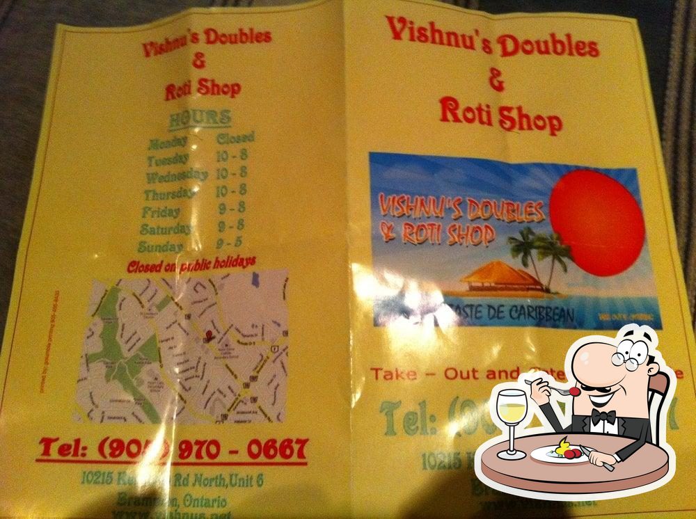 Vishnu's Doubles & Roti Shop in Brampton - Restaurant menu and reviews