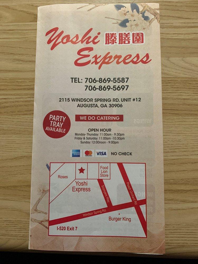 Yoshi Express, 2115 Windsor Spring Rd suite 12 in Augusta - Restaurant ...