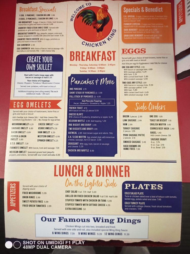 Chicken King in Hernando - Restaurant menu and reviews