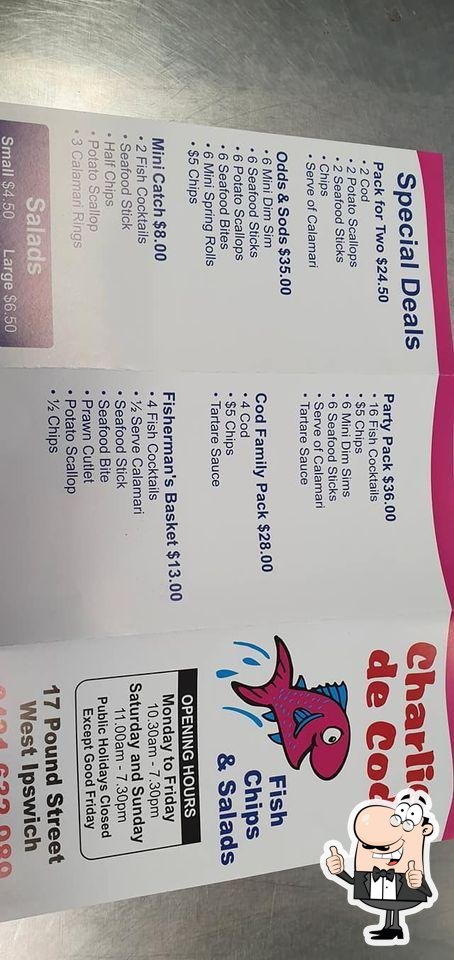 Charlie De Cod Ipswich, West Ipswich - Restaurant menu, prices and reviews