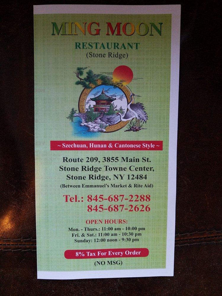 Ming Moon in Stone Ridge - Restaurant menu and reviews