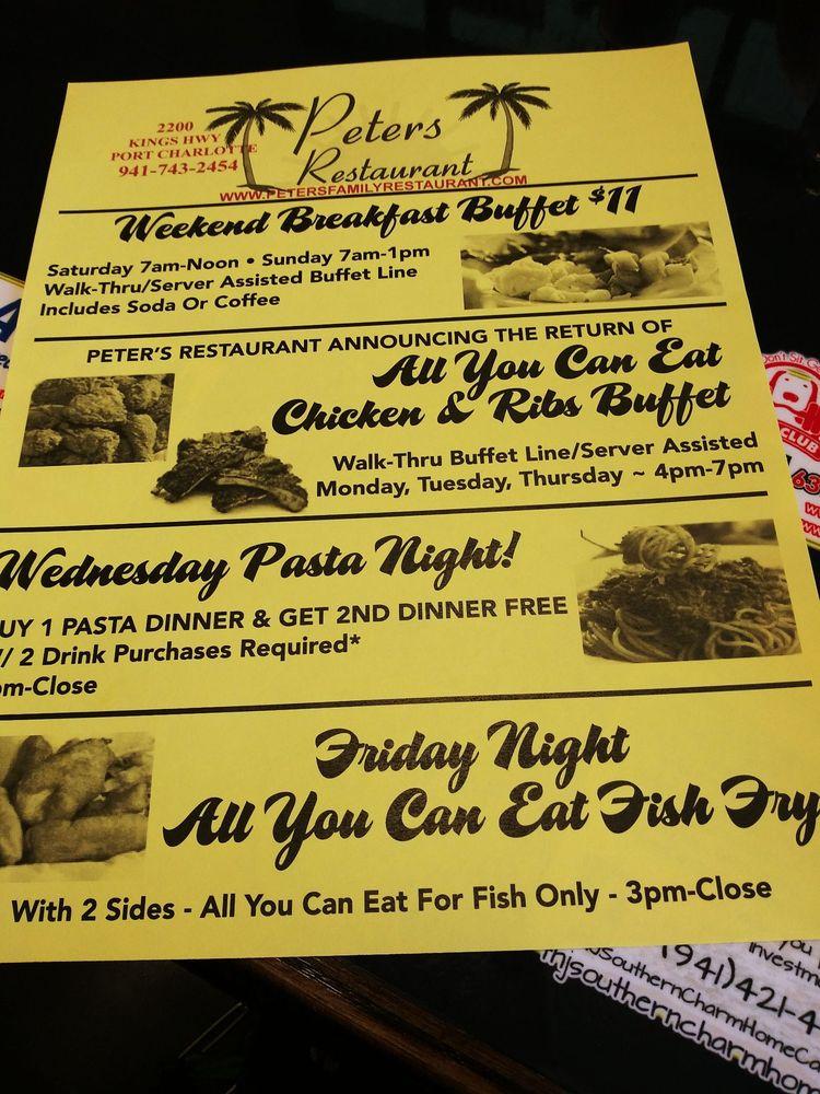 Peter's Restaurant in Port Charlotte - Restaurant menu and reviews