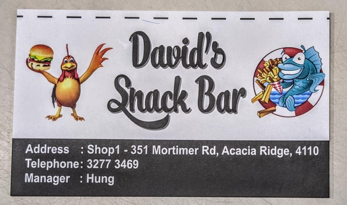 David's Snack Bar, Acacia Ridge - Restaurant menu, prices and reviews