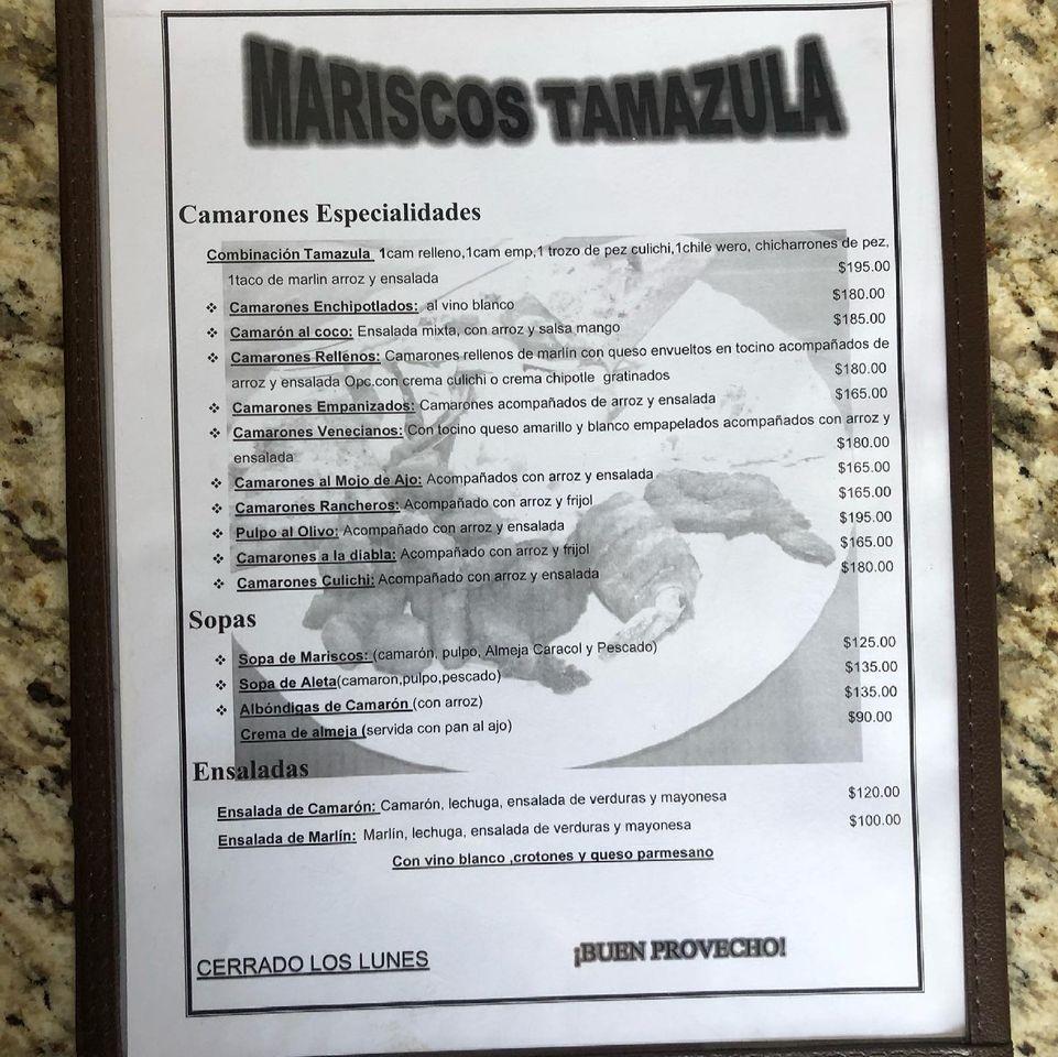 Mariscos Tamazula, Rosarito - Menú del restaurante, precios y reseñas