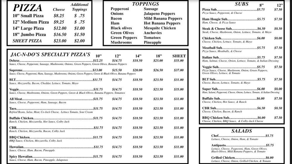 Jac-N-Do's, Urbana - Restaurant menu, prices and reviews