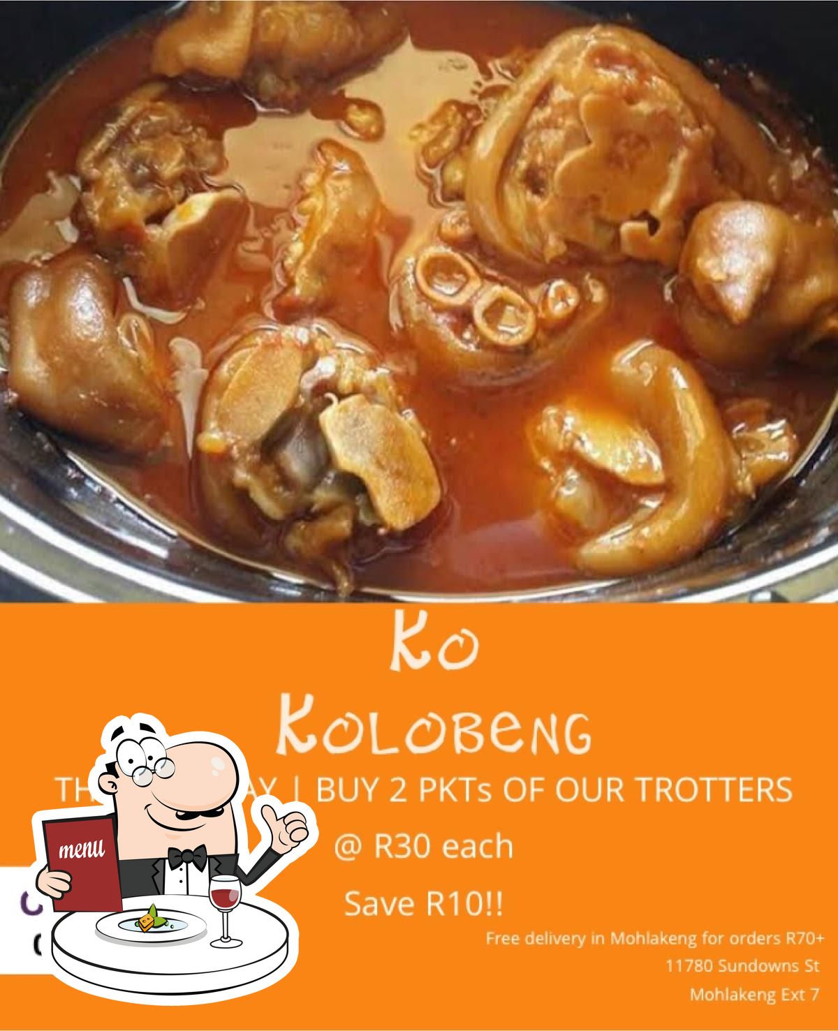 Ko Kolobeng, Soweto - Restaurant menu, prices and reviews