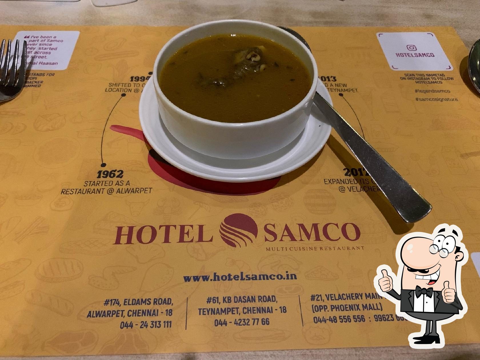 SAMCO, Chennai, Eldams Rd - Restaurant menu and reviews