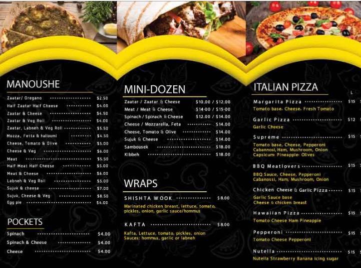 MR MANOOSH BAKERY FAIRFIELD in Fairfield - Restaurant menu and reviews