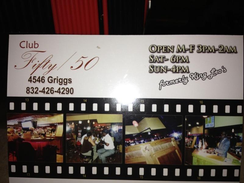 50/Fifty Club in Houston - Restaurant menu and reviews