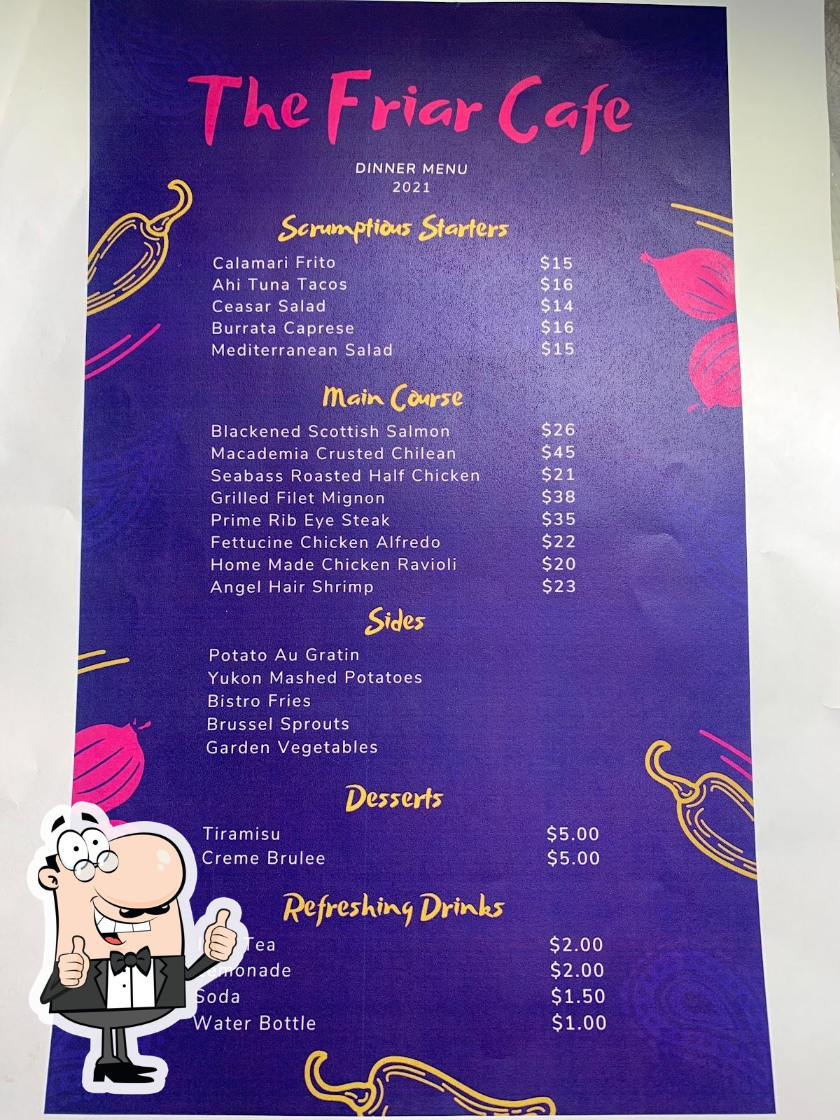 The Friar Cafe, Los Angeles - Restaurant menu, prices and reviews
