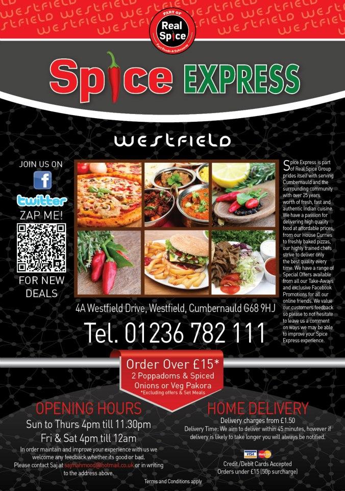 Spice Express Takeaway Cumbernauld in Cumbernauld - Restaurant menu and ...