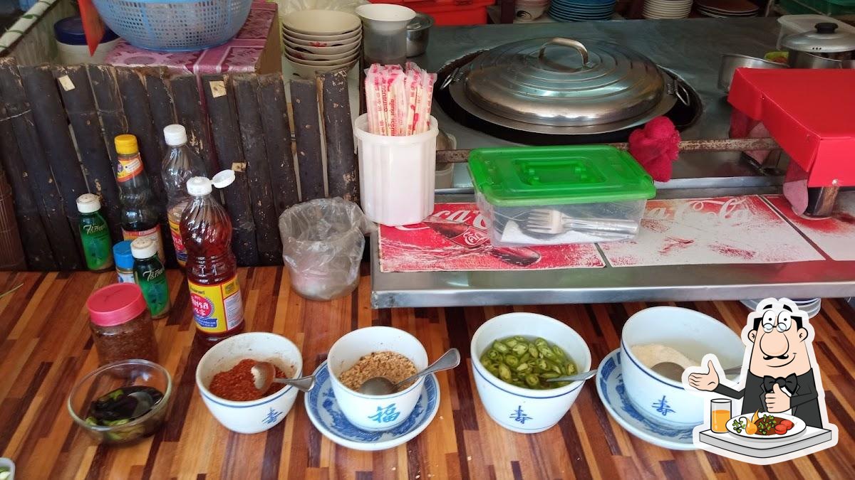 Racha noodle and Rice with gravy and red pork restaurant, Pai ...