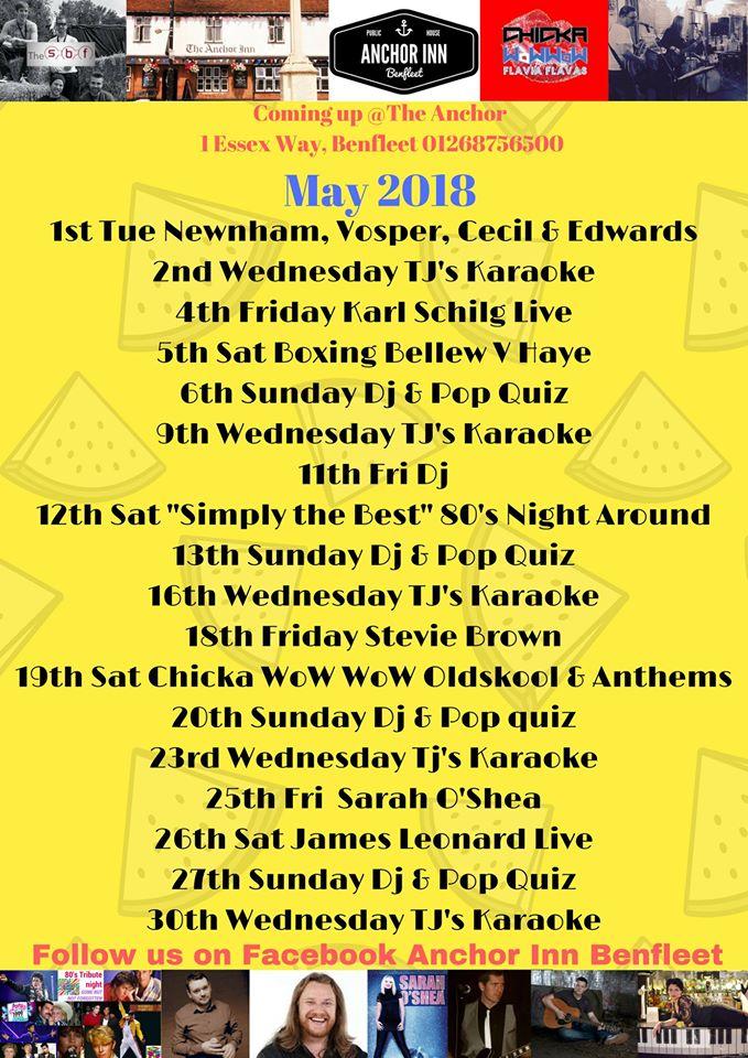 Anchor Inn, South Benfleet - Restaurant menu, prices and reviews