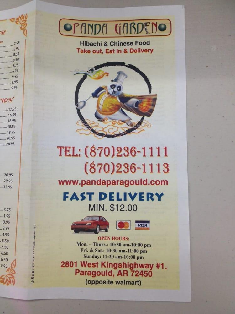Panda Garden Restaurant, Paragould - Restaurant menu, prices and reviews