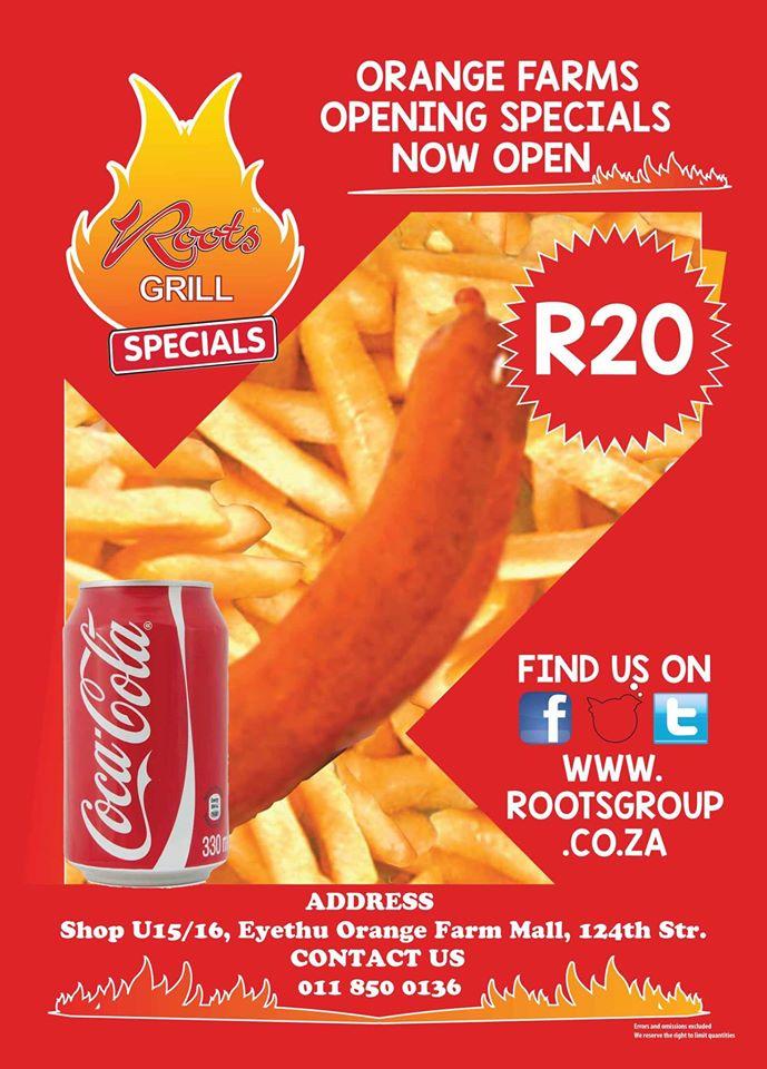 Roots Grill & Restaurant, Randburg - Restaurant menu, prices and reviews