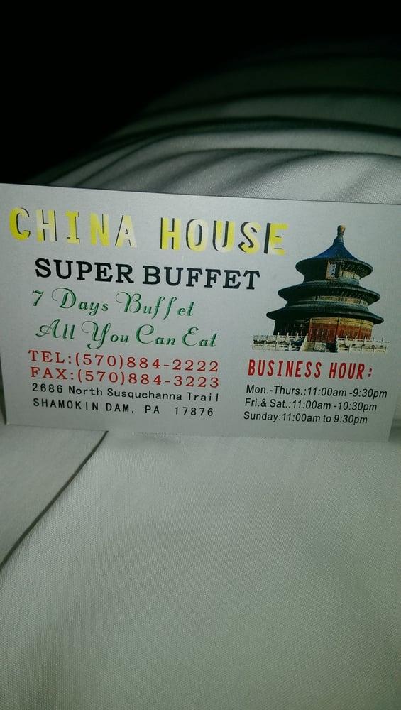 China House Buffet in Shamokin Dam - Restaurant menu and reviews