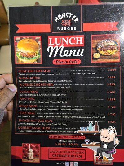 Monster Burger BBQ & Grill House Ilford, Ilford - Restaurant menu ...