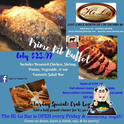 HI-LO CLUB Lakefield MN, Lakefield - Restaurant menu, prices and reviews