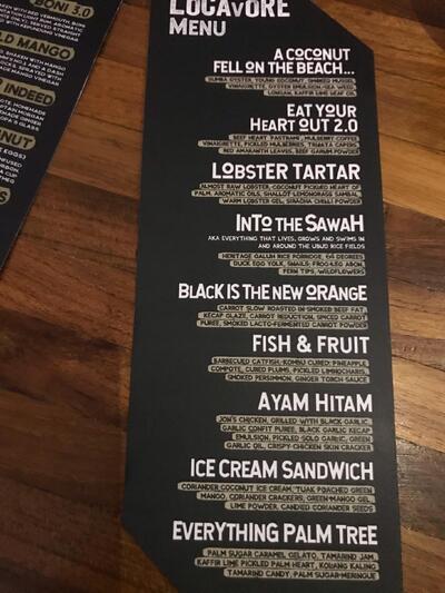Locavore, Ubud - Restaurant menu, prices and reviews