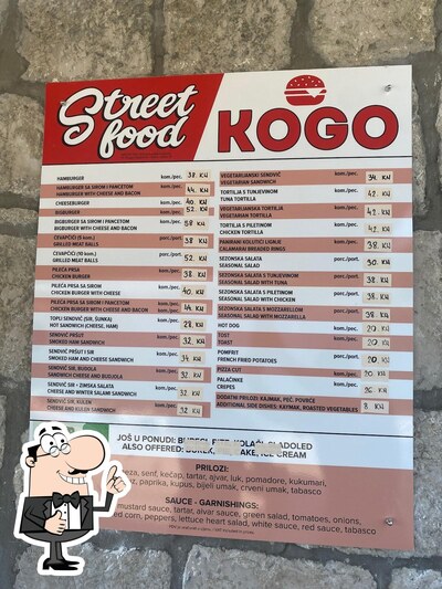 Street food KOGO, Sobra - Menú del restaurante, precios y reseñas