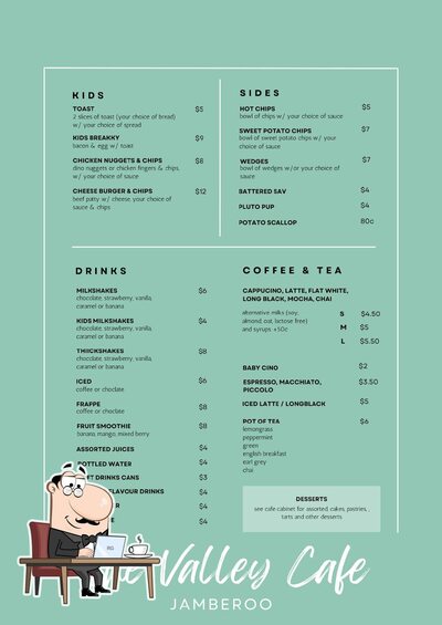 The Valley Cafe Jamberoo, Jamberoo - Restaurant menu, prices and reviews