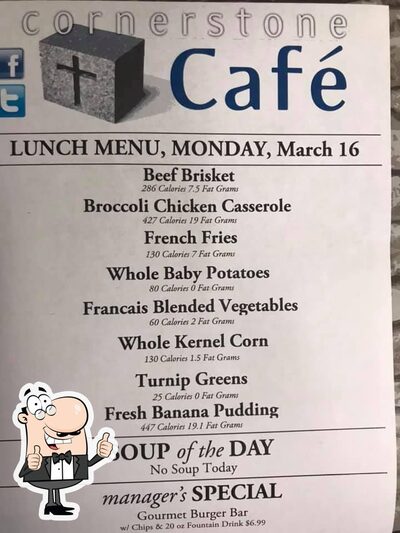Cornerstone Cafe at Methodist Rehab, Jackson - Restaurant menu, prices ...